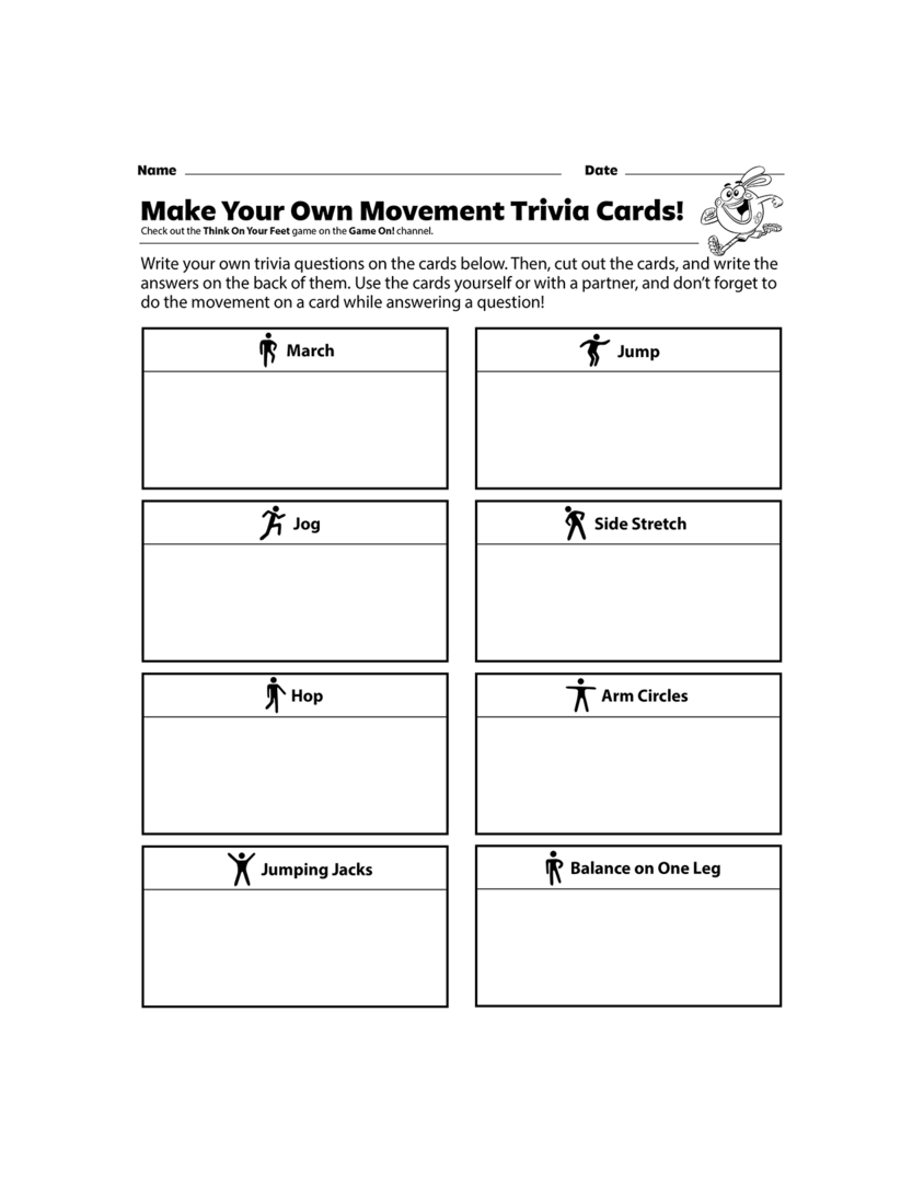 GoNoodle Make Your Own Movement Trivia Cards
