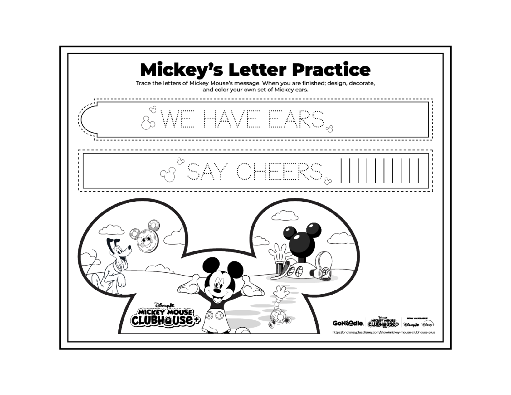 GoNoodle Mickey’s Letter Practice