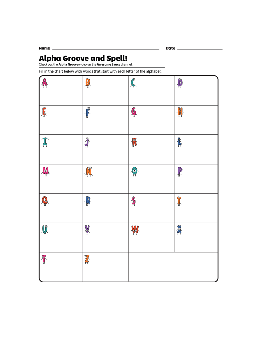 GoNoodle Alpha Groove and Spell