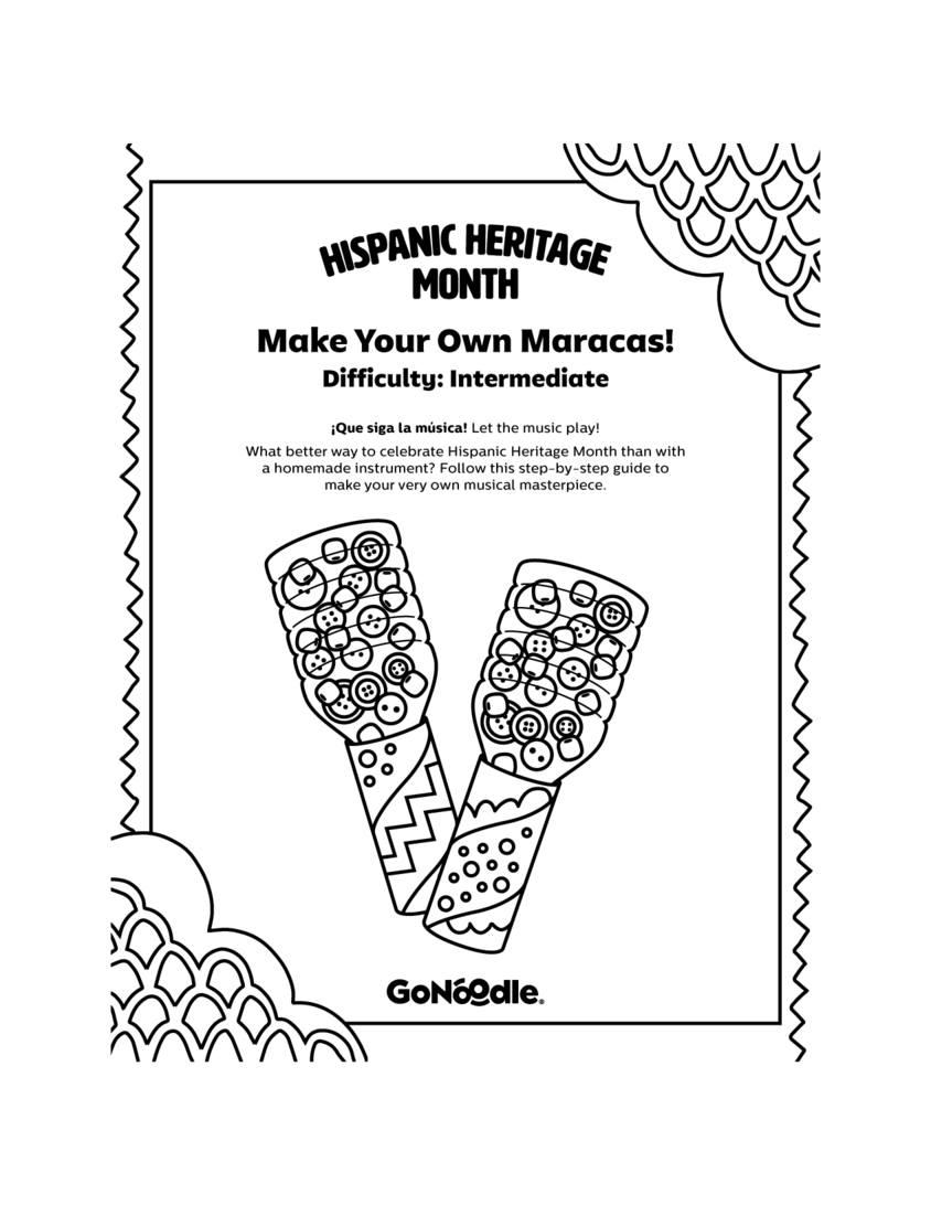 GoNoodle Make Your Own Maracas for Hispanic Heritage Month! Difficulty ...