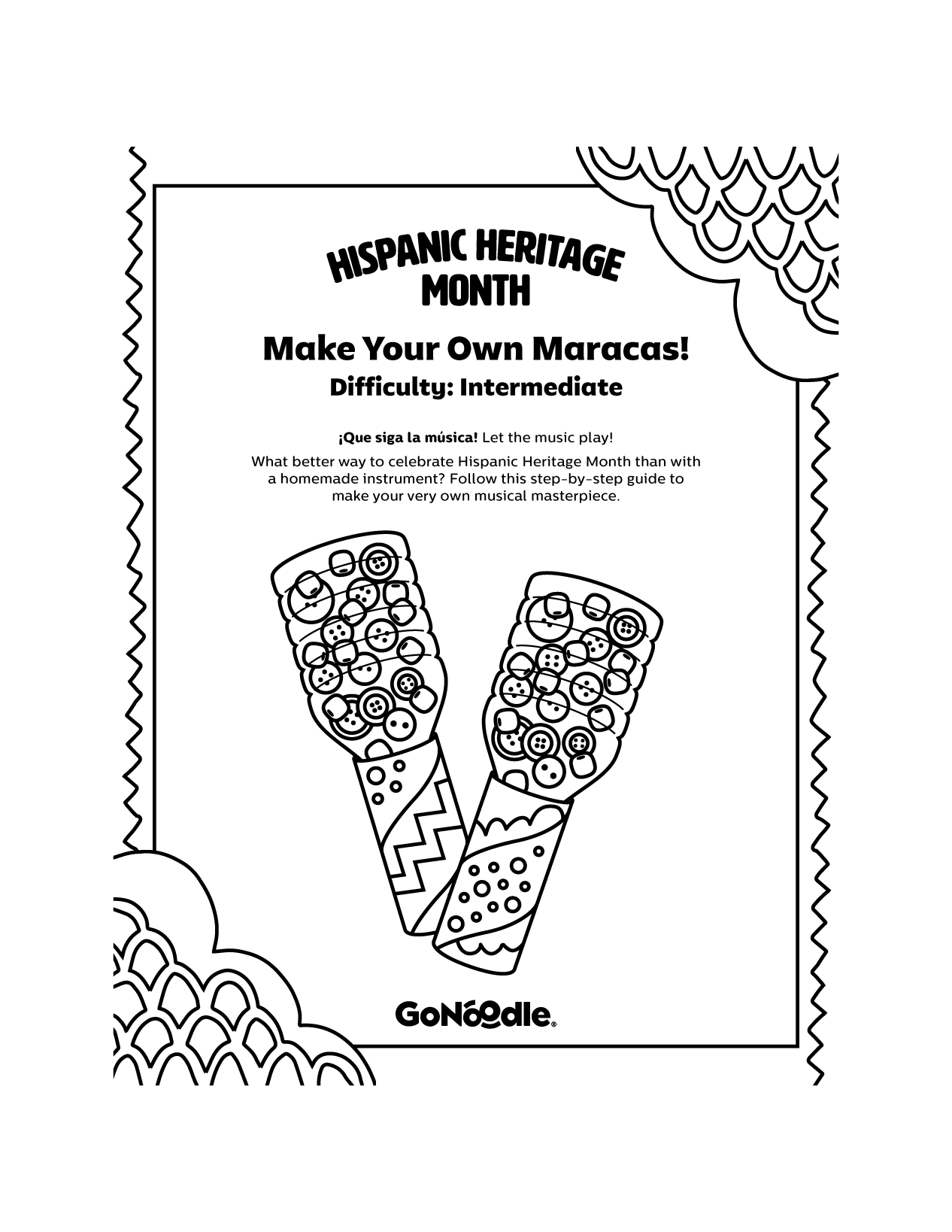 GoNoodle Make Your Own Maracas for Hispanic Heritage Month! Difficulty ...