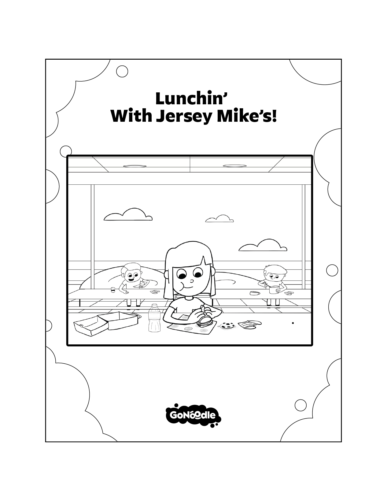 GoNoodle Lunch Time Coloring Sheet