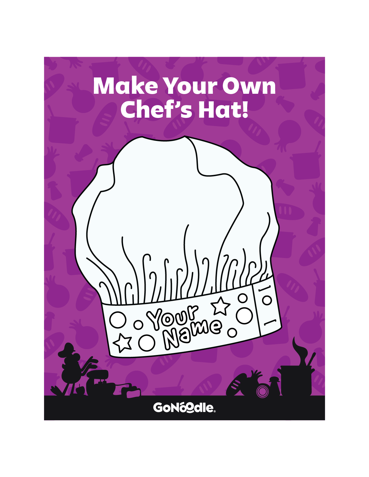 GoNoodle Make Your Own Chef's Hat