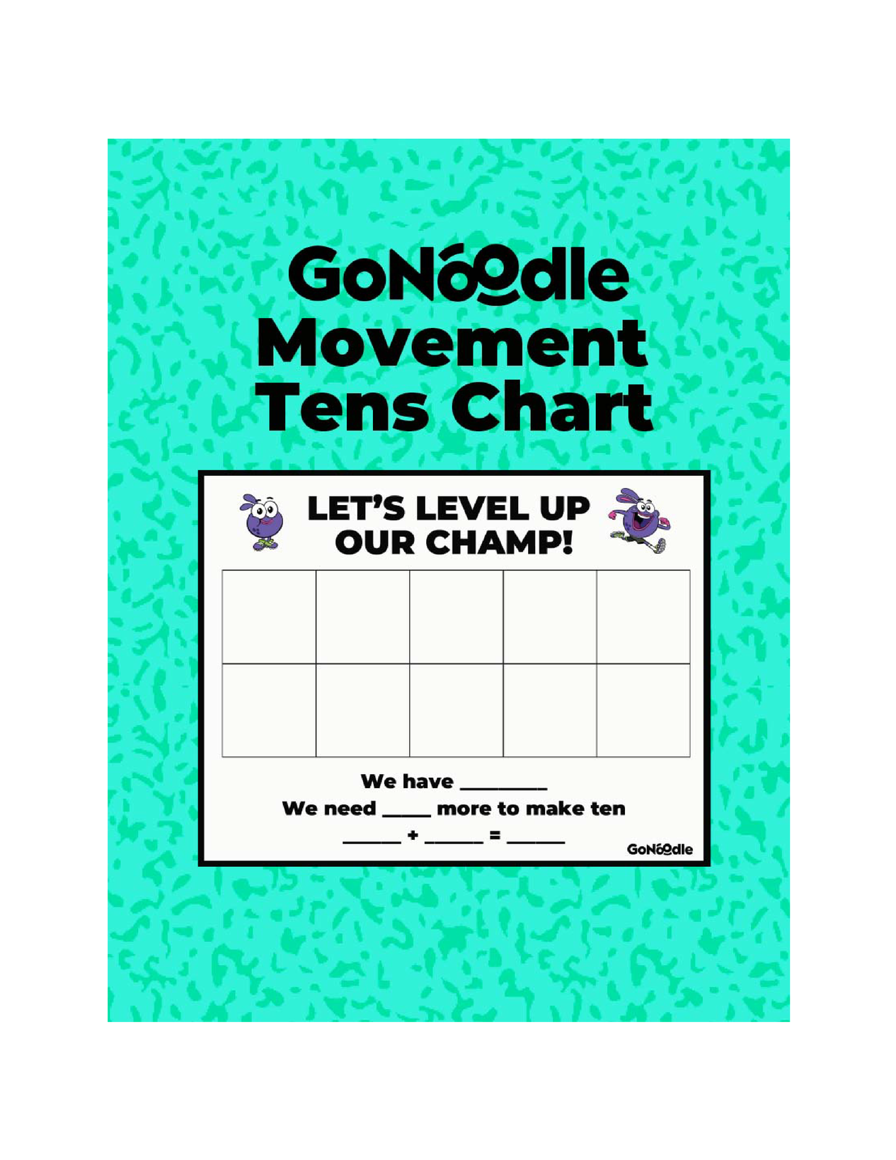 GoNoodle GoNoodle Movement Tens Chart