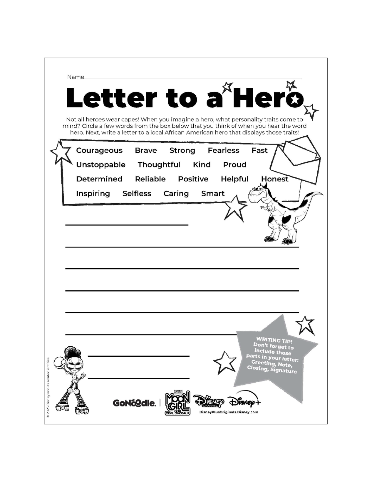 GoNoodle Letter to a Hero