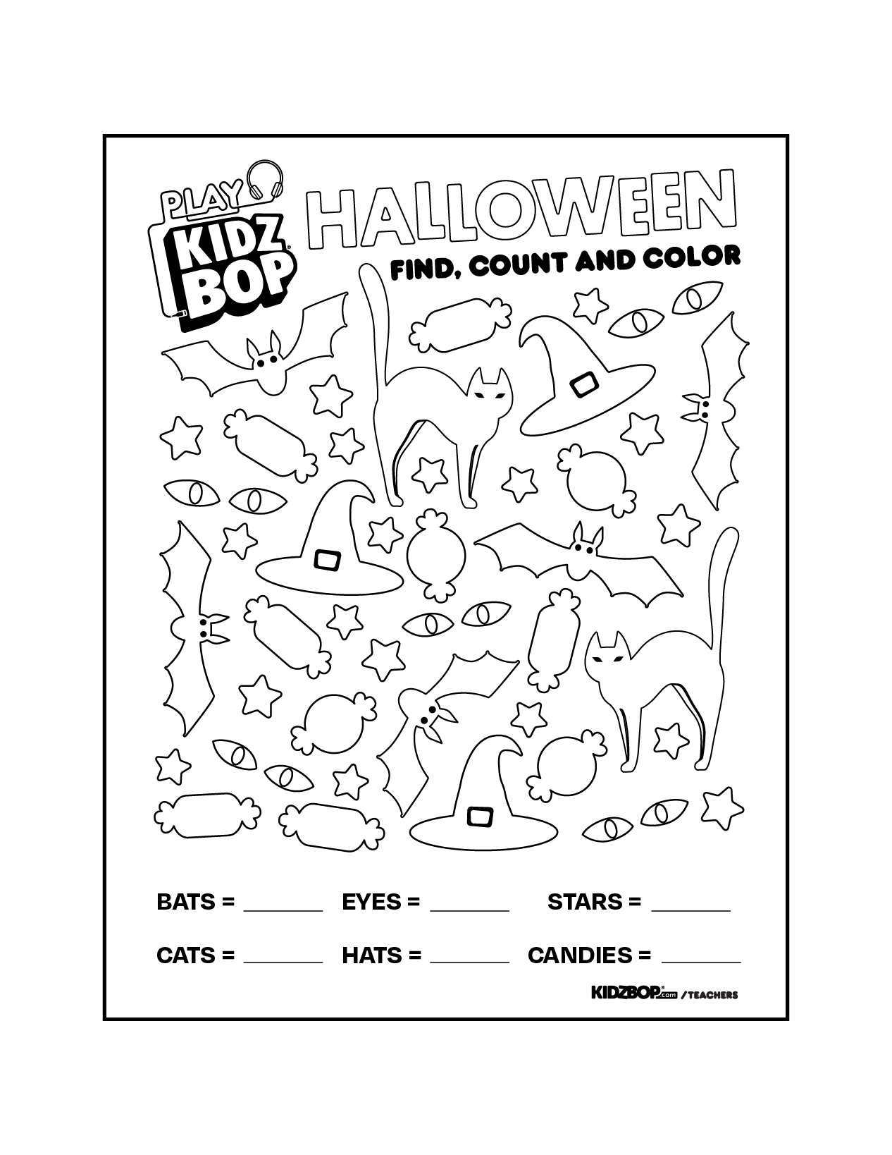GoNoodle KIDZ BOP Halloween Activity Pack