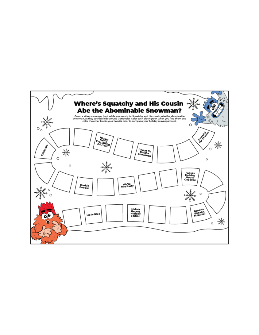 GoNoodle Where's Champs Squatchy and Abe?