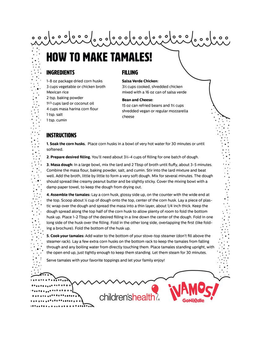 GoNoodle How to make tamales!