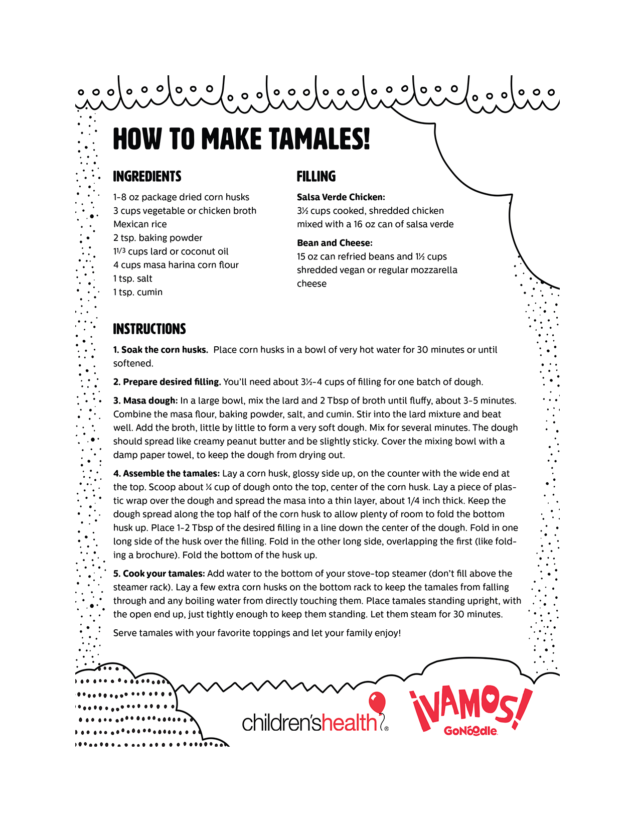 GoNoodle How to make tamales!