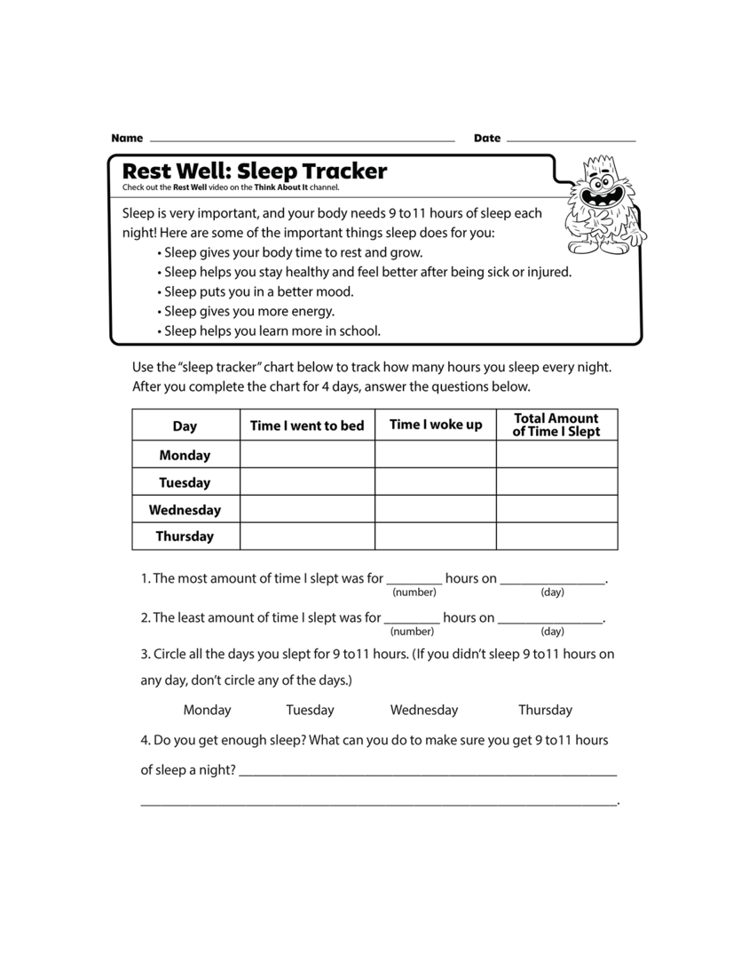 GoNoodle Rest Well: Sleep Tracker