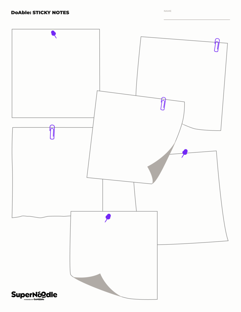 GoNoodle SuperNoodle Doable: Sticky Notes (5th Grade)