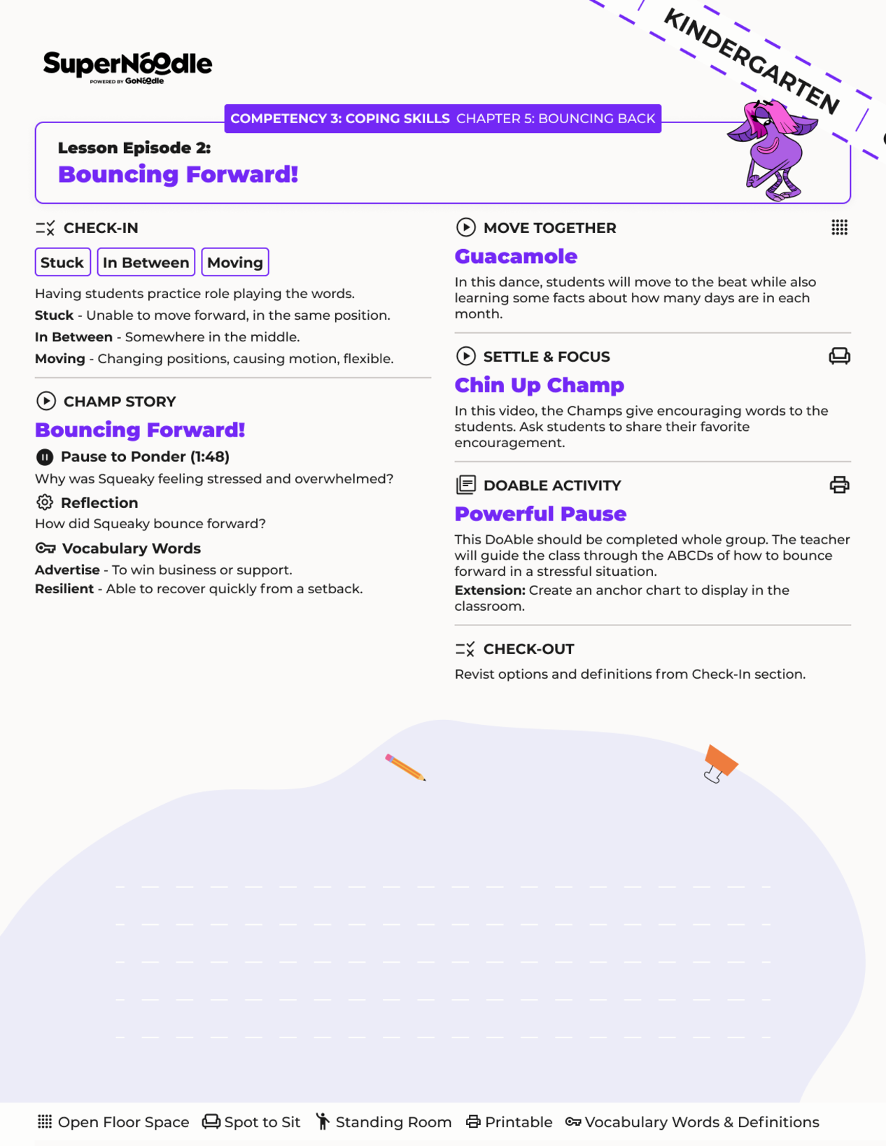 GoNoodle 3.5.2 Lesson Guide (Kindergarten)