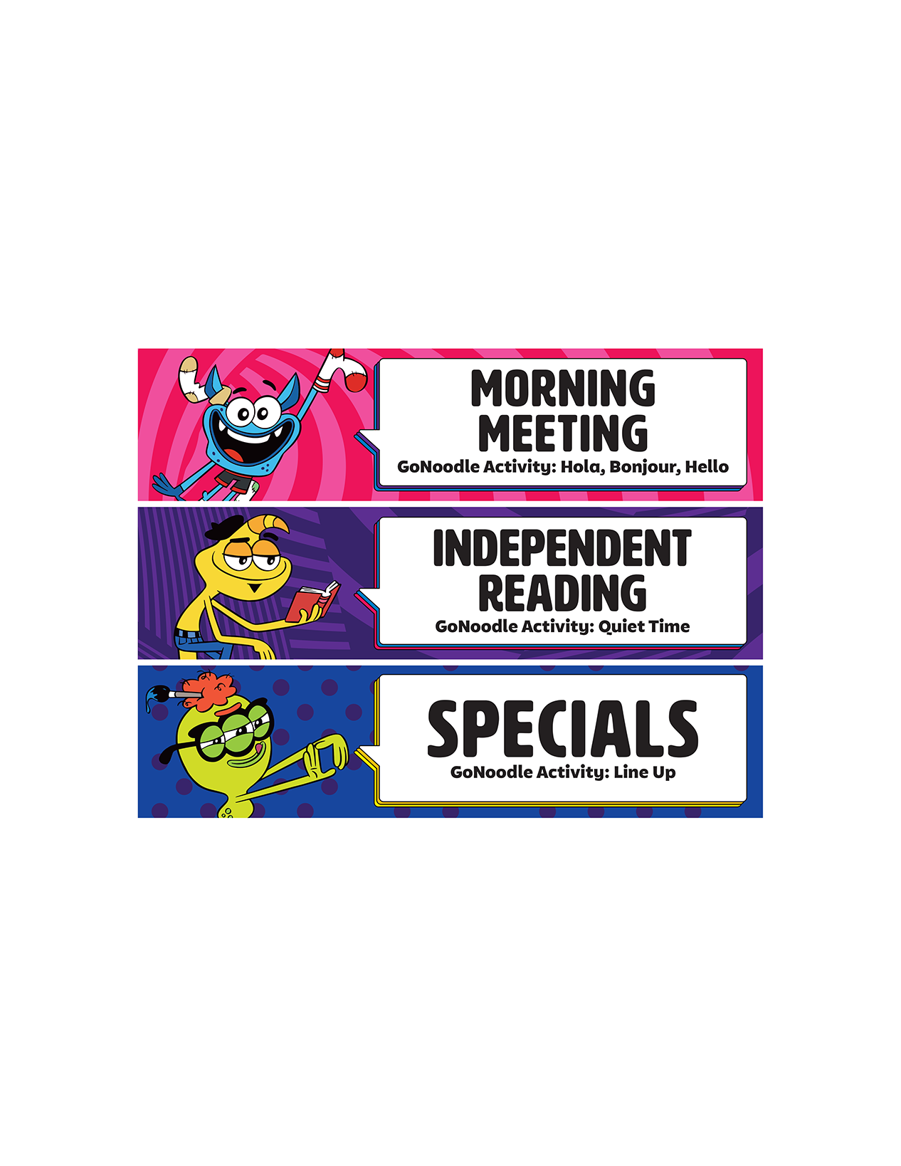 GoNoodle Classroom Routine Cards